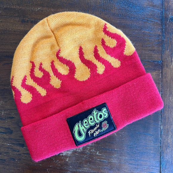 Cheetos | Accessories | Cheetos Flamin Hot Flame Knit Beanie Os | Poshmark